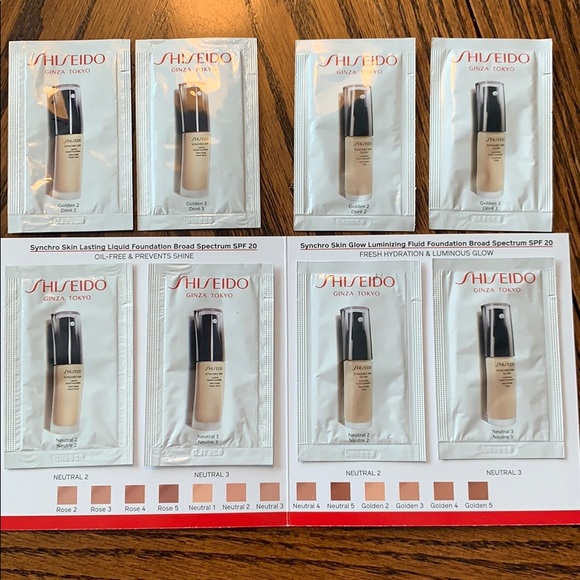 Shiseido | Makeup | New Shiseido Synchro Skin Foundation Samples ...
